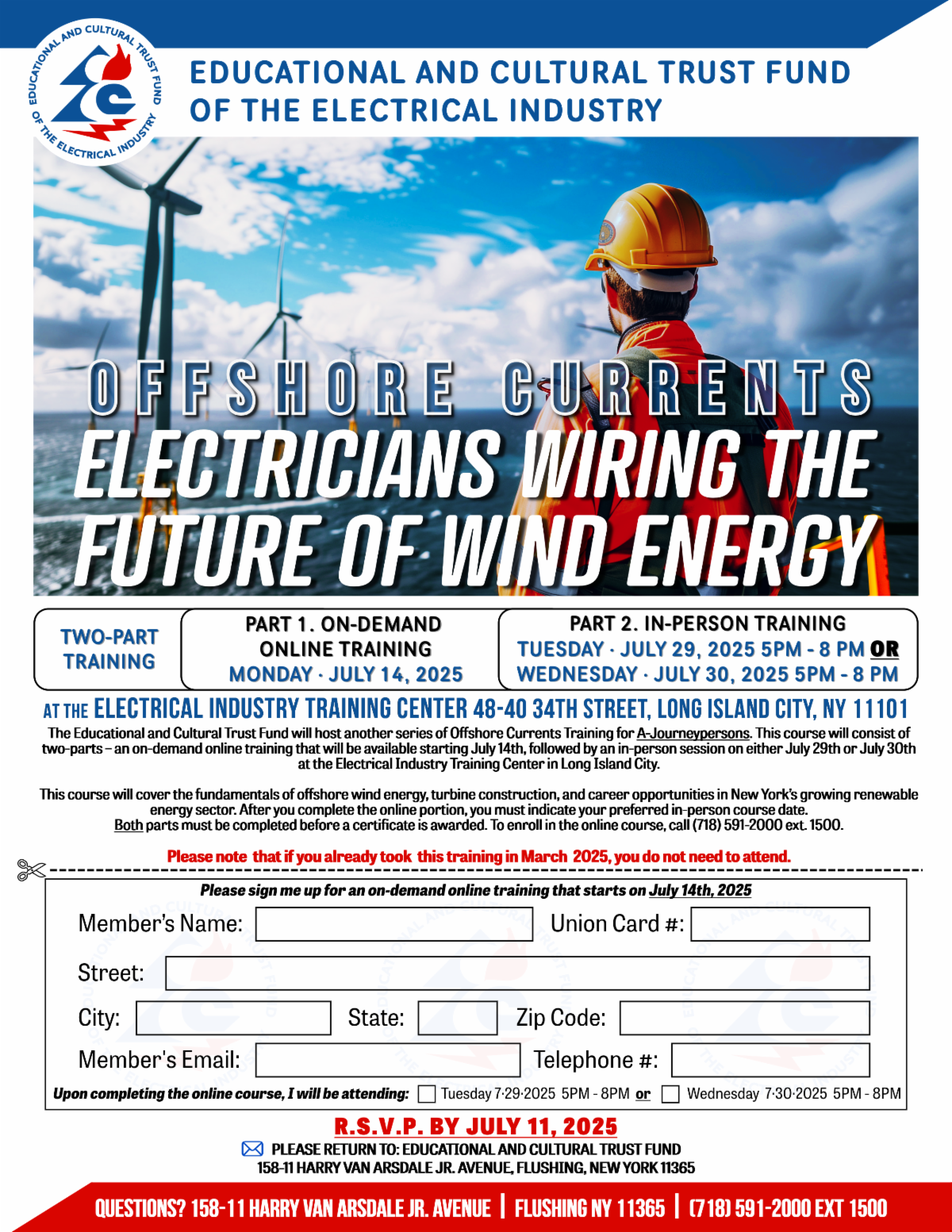 “Offshore Currents” Wind Energy Training Returns | Local Union No. 3 IBEW