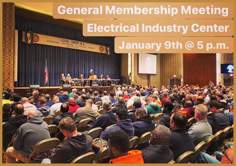 General Meeting Updates | Local Union No. 3 IBEW