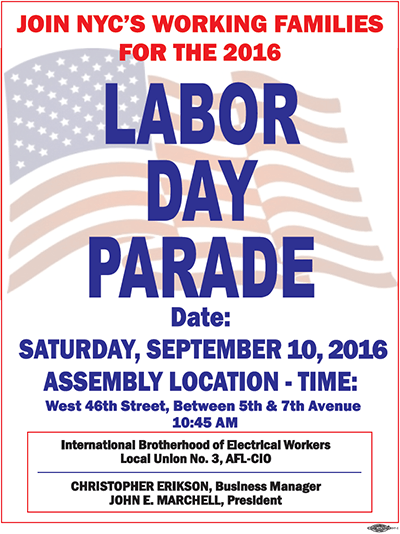 Labor Day Parade 2016 | Local Union No. 3 IBEW