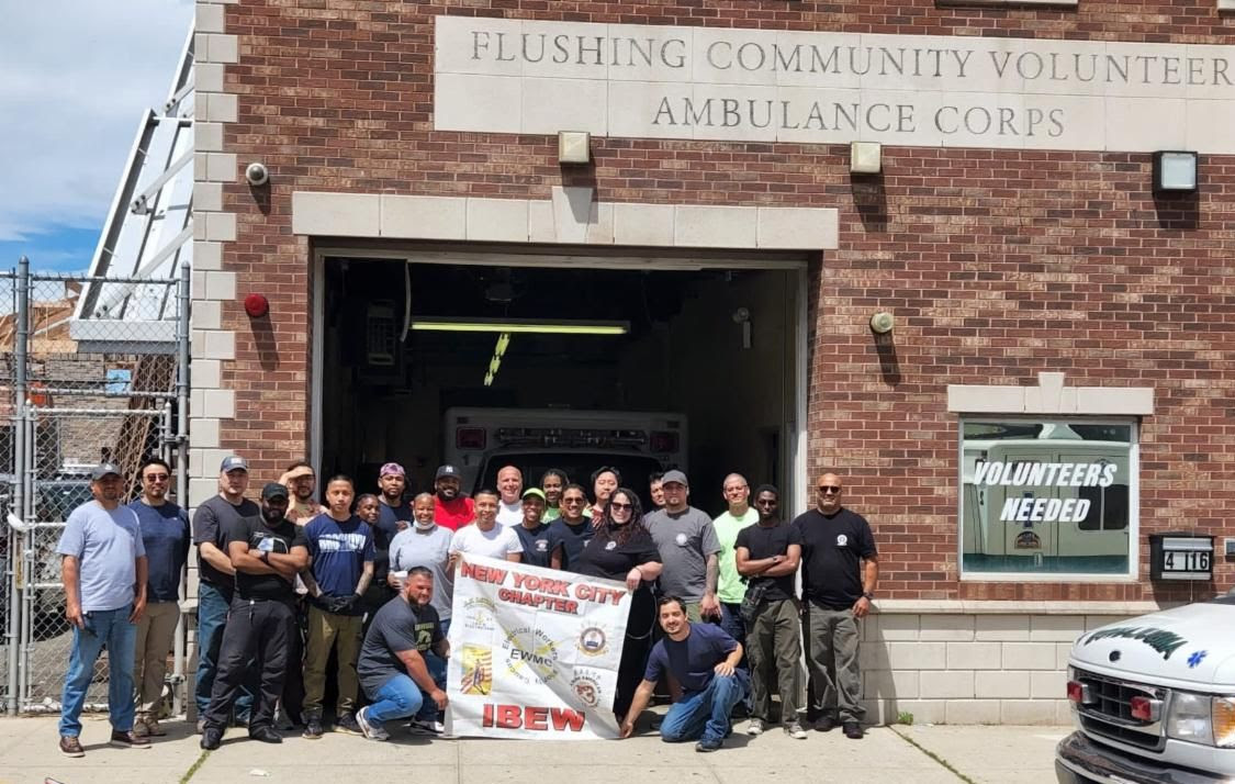 EWMC Day of Service at Flushing Volunteer Ambulance Corps | Local Union ...